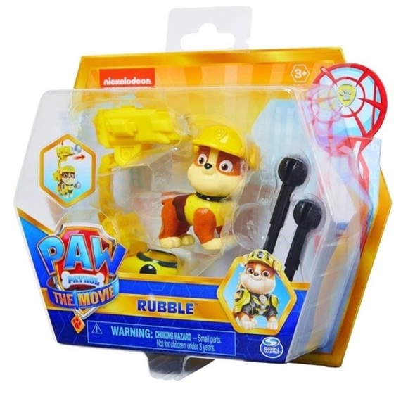 Nickelodeon | Toys | Paw Patrol The Movie Hero Pup Rubble Figure Set ...